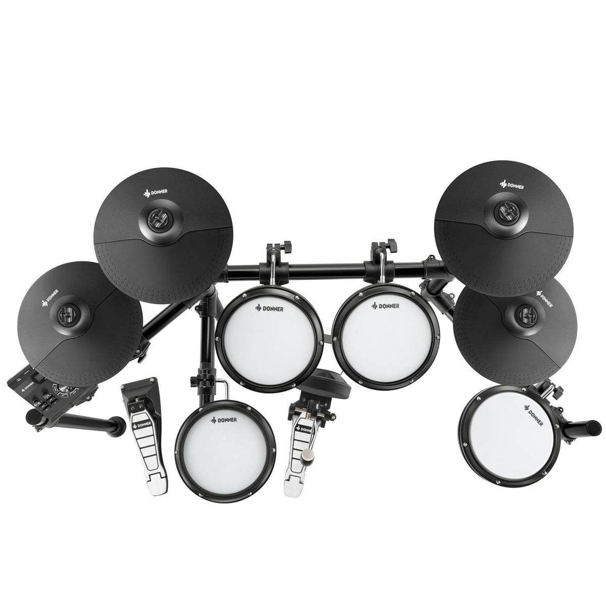 DED-200X Electronic Drum Set 5-Drum 4-Cymbal with Throne/Headphone Donner